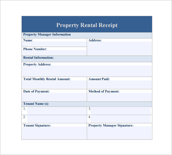 35+ Rental Receipt Templates - DOC, PDF, Excel