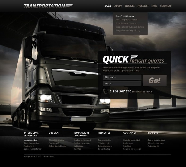 Trucking Template