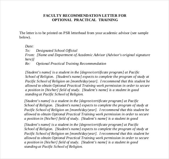 28 Letters Of Recommendation For Teacher PDF DOC