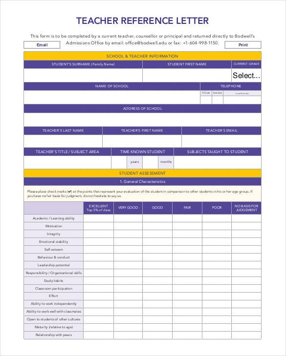 Free 28+ Letters of Recommendation for Teacher - PDF, DOC