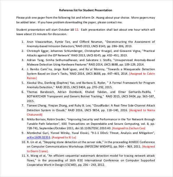 23+ Reference List Template in Google Docs | Word | Apple Pages | PDF