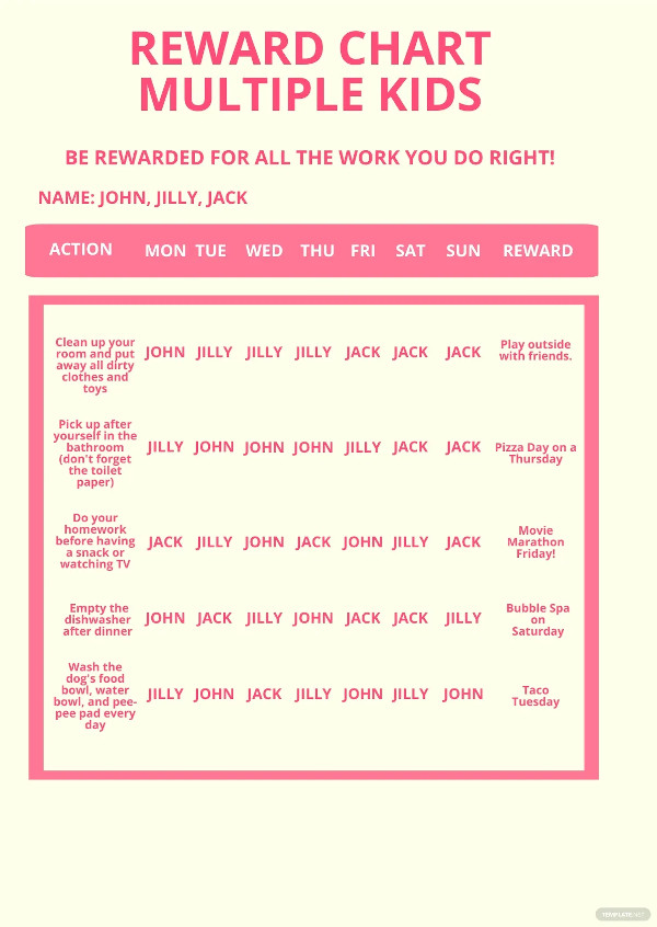 20+ Reward Chart Templates - DOC, PDF, Excel