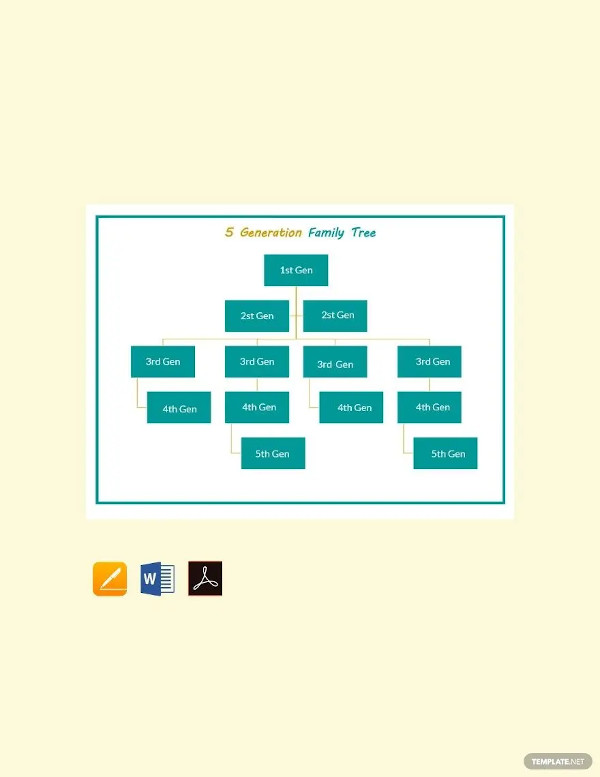 Five Generation Family Tree Template - 13+ Free Word, Excel, PDF Format ...