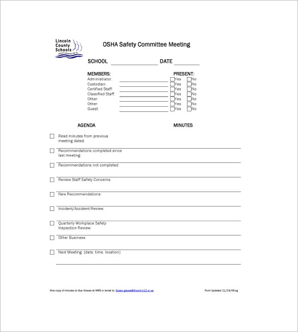 11+ Committee Meeting Minutes Templates - DOC, PDF