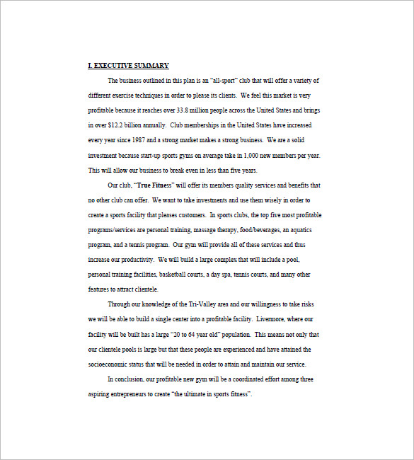 Gym Business Plan Template - 16+ Free Word, Excel, PDF Format Download