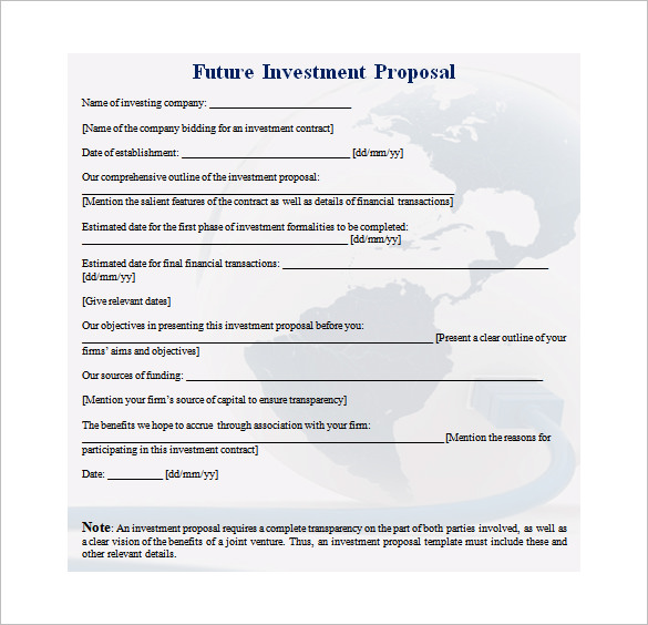 40+ Investment Proposal Templates in MS Word | PDF | Google Docs | Pages