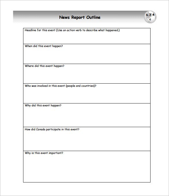 10+ Report Outline Template - Google DOC, PDF, Apple Pages, Word