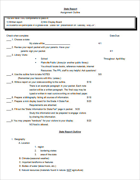 10+ Report Outline Template - Google DOC, PDF, Apple Pages, Word