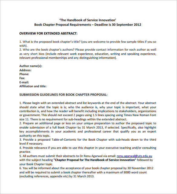 Book Proposal Template 17 Free Sample Example Format Download Book Proposal Template 17 Free Sample Example Format Download