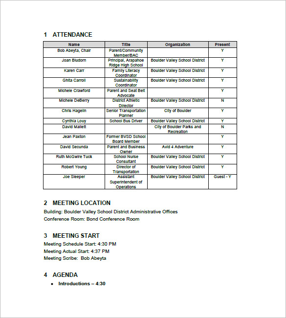 18+ School Meeting Minutes Templates - Word, PDF, Apple Pages