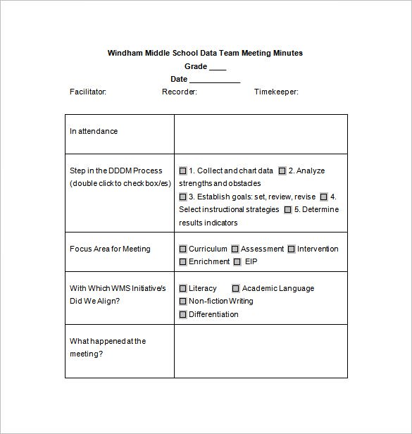 18+ School Meeting Minutes Templates - Word, PDF, Apple Pages