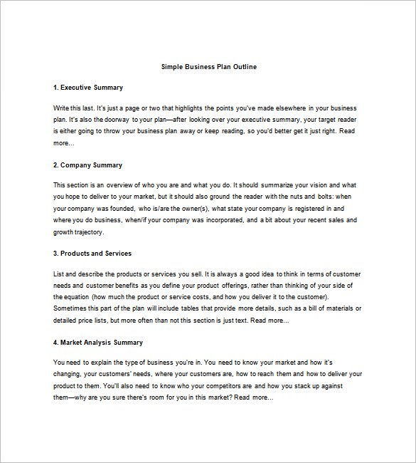 Business Plan Outline Template 9 Free Word Excel PDF Format Download Business Plan Outline Template 9 Free Word Excel PDF Format Download