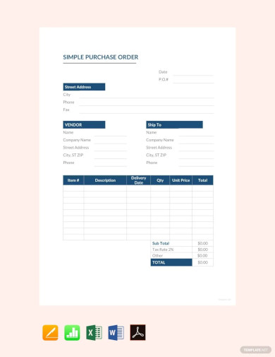 40+ Order Template - Word, Excel, PDF