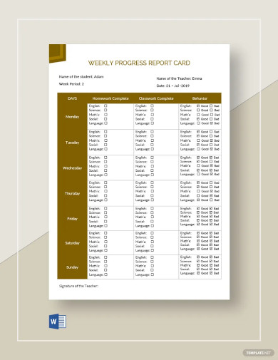 45+ Weekly Report Templates - DOC, Excel, PDF