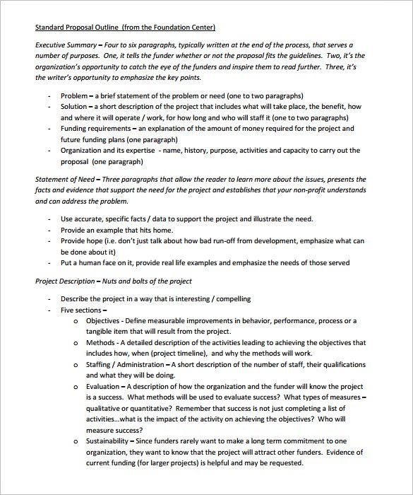 17+ Proposal Outline Templates - DOC, PDF