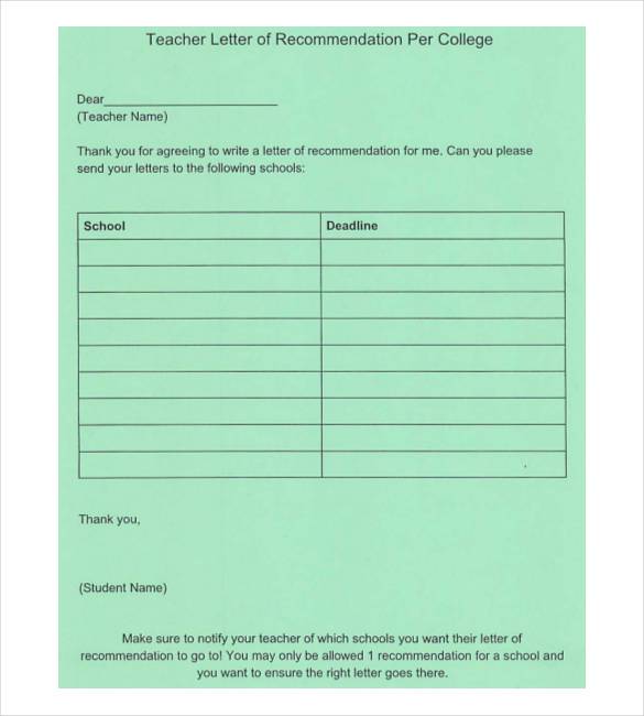 Free 28+ Letters of Recommendation for Teacher - PDF, DOC