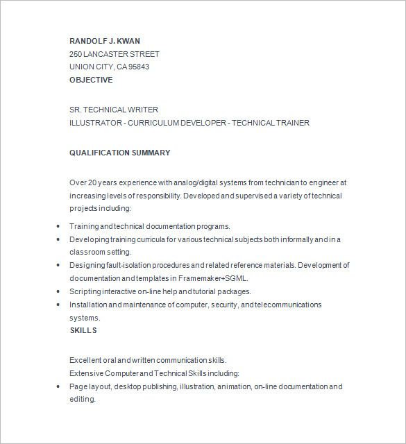 23+ Writer Resume Templates - DOC, PDF