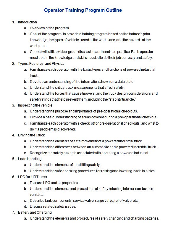 8+ Program Outline Templates - DOC, PDF