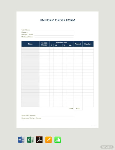 40+ Order Template - Word, Excel, PDF