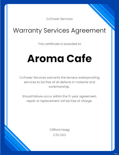 Warranty Certificate Template - 24+ Word, PDF Documents Download