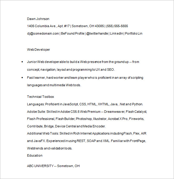 Java Developer Resume Template - 17+ Samples, Examples, Format Download!