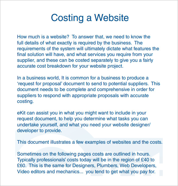 Cost Proposal Template - 15+ Free Word, Excel, Pdf Format Download