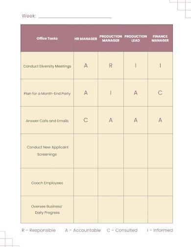 16+ Free Responsibility Chart Template in Excel | Word | Apple Numbers ...