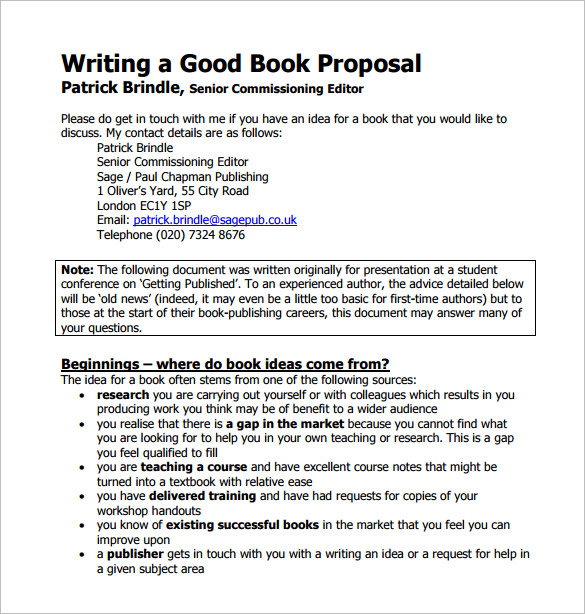 11 Book Proposal Templates Free Word Excel PDF Formats Samples