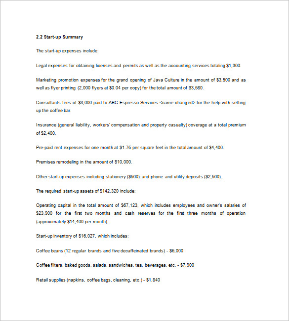 11 Coffee Shop Business Plan Templates Docs PDF