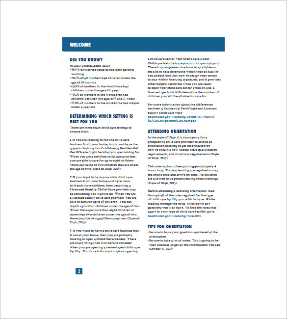 15 Daycare Business Plan Template Free Word Excel PDF Format Download