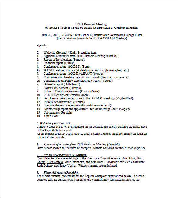 Meeting Minutes Templates 39 Word Apple Pages Google Docs Format 