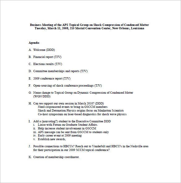 Business Meeting Minutes Template 12 Free Sample Example Format 
