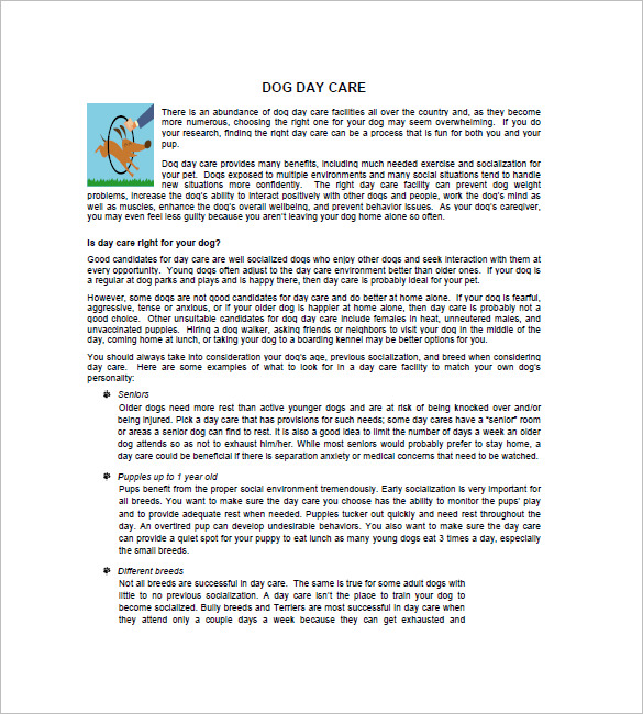 Dog Daycare Business Plan Template Reportz725 web fc2