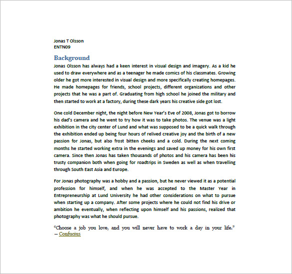 Photography Business Plan Template - 12+ Free Word, Excel, PDF Format ...