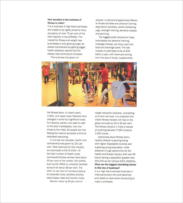 Gym Business Plan Template - 16+ Free Word, Excel, PDF Format Download