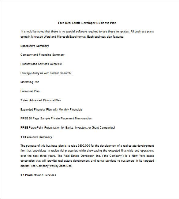 Real Estate Business Plan Template - 22+ Free Word, Excel, PDF Format ...