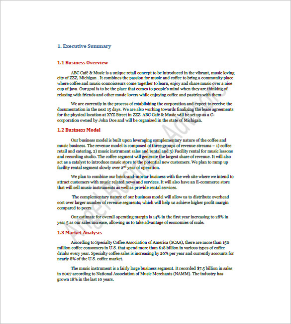 Cafe Business Plan Template 17 Free Word Excel PDF Format Download Cafe Business Plan Template 17 Free Word Excel PDF Format Download
