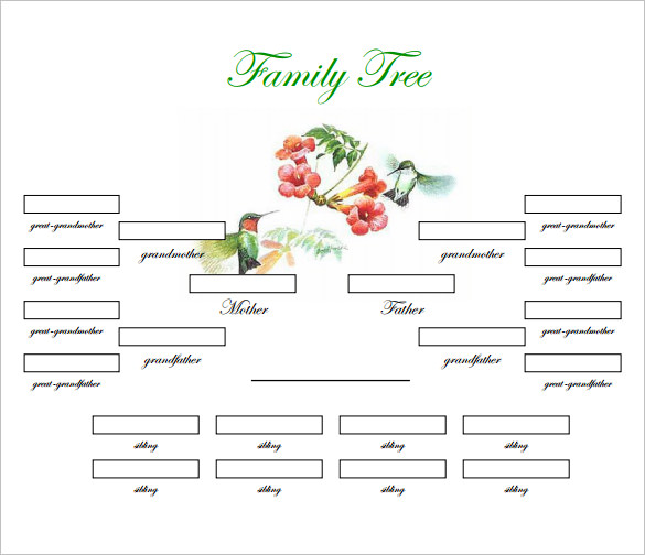 Family Tree Template 31 Free Printable Word Excel PDF PSD PPT Format Download Free 
