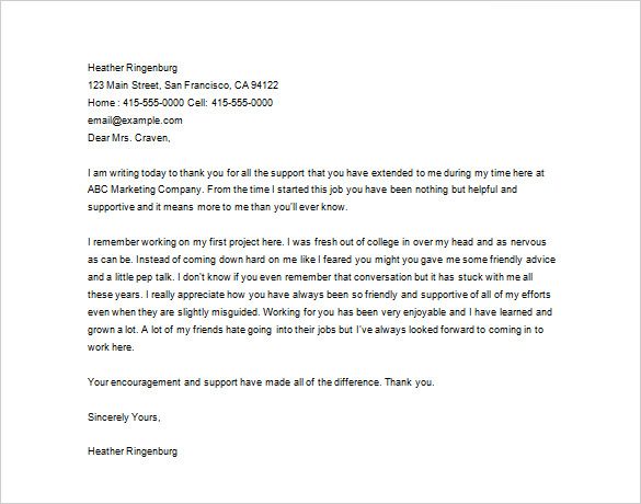 Thank You Letter to Boss - 9+ Free Word, Excel, PDF Format Download!