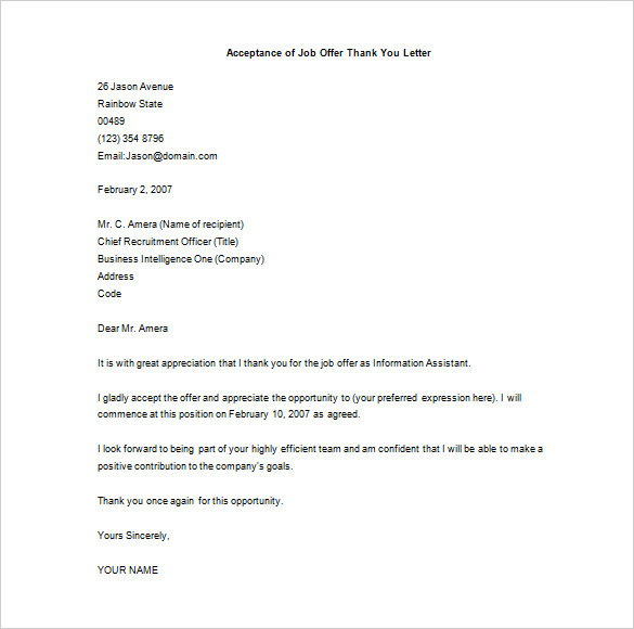 Internship Thank You Letter – 13+ Free Word, Excel, PDF Format Download!