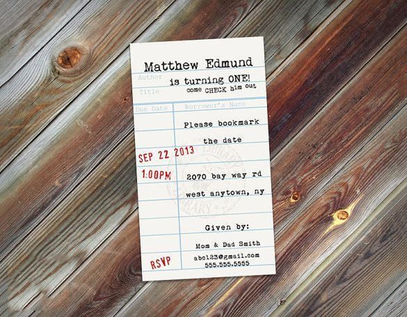 Library Card Template - 17+ Printable Sample, Example, Format Download!