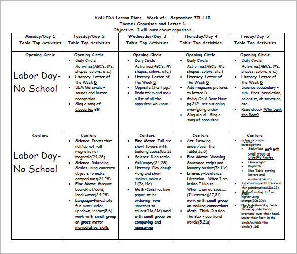 Lesson Plan Template – 43+ Free Word, Excel, PDF Format Download ...