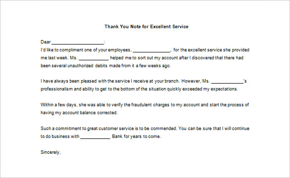 Thank You for Your Service Letter – 9+ Free Word, Excel, PDF Format ...
