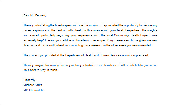 Thank You Letters For After Interview