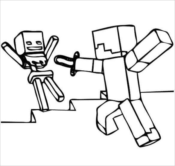 16+ Minecraft Coloring Pages - PDF, PSD, PNG