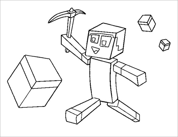 16+ Minecraft Coloring Pages - PDF, PSD, PNG