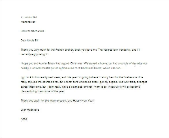 Thank You Letter For A Gift Received For Your Needs Letter Template 
