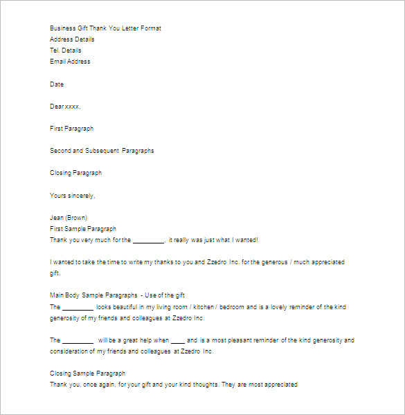 11+ Thank You Letter For Gift - DOC, PDF
