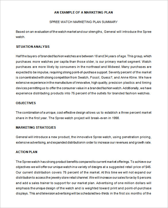 Marketing Plan Template - 68+ Free Word, Excel, PDF Format Download ...