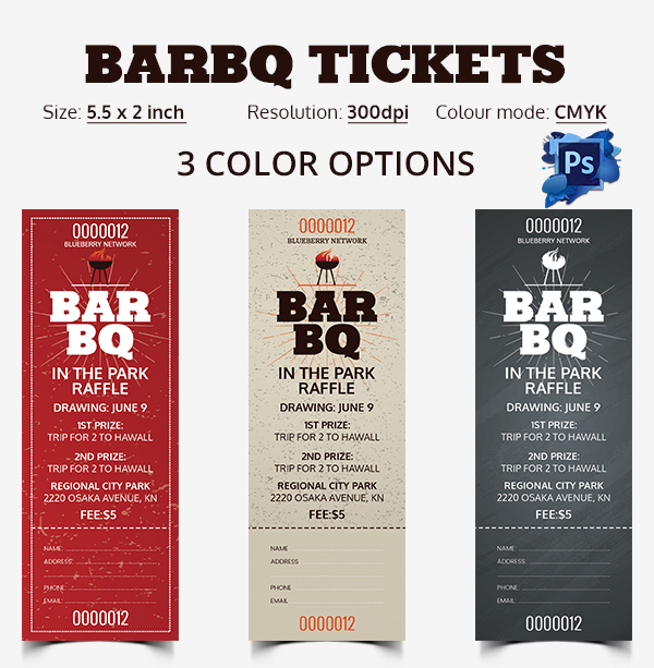  Free Bbq Tickets Template Word Printable Templates
